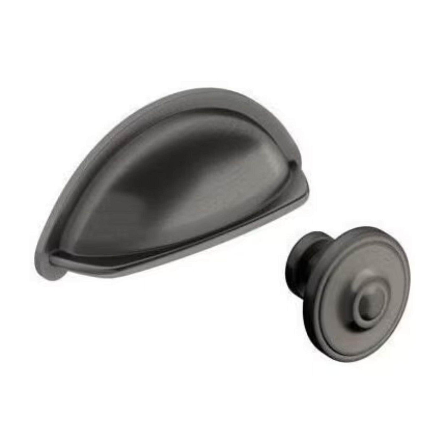 Howdens Courtier Antique Pewter Effect Chunky Cup Handle & Knob 94mm ...
